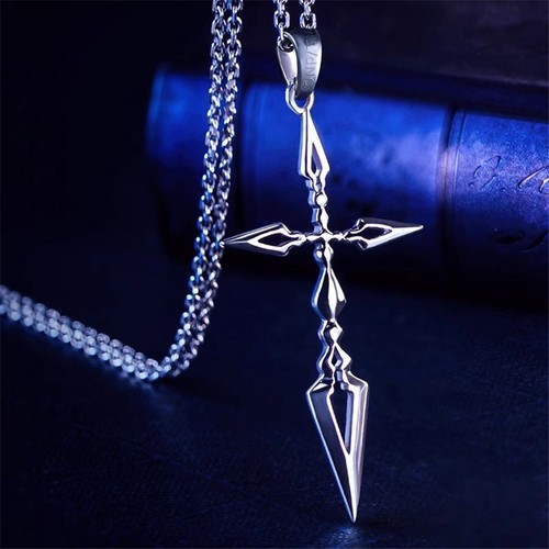 Fate Zero Saber Emiya Kiritsugu 925 Silver Necklaces FGO Command Spell ...