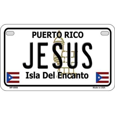 Jesus Puerto Rico Novelty Metal Motorcycle Plate MP-6868 | eBay
