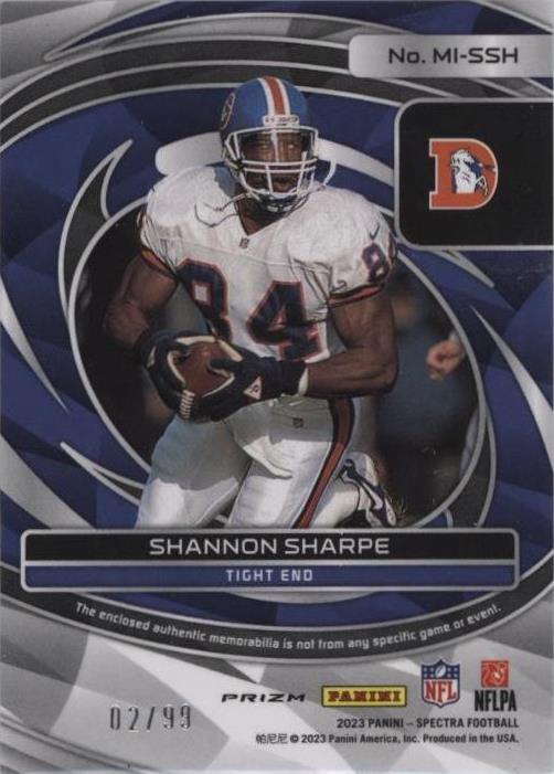 Las mejores ofertas en 2023 Panini Spectra Shannon Sharpe #MI-SSH | eBay