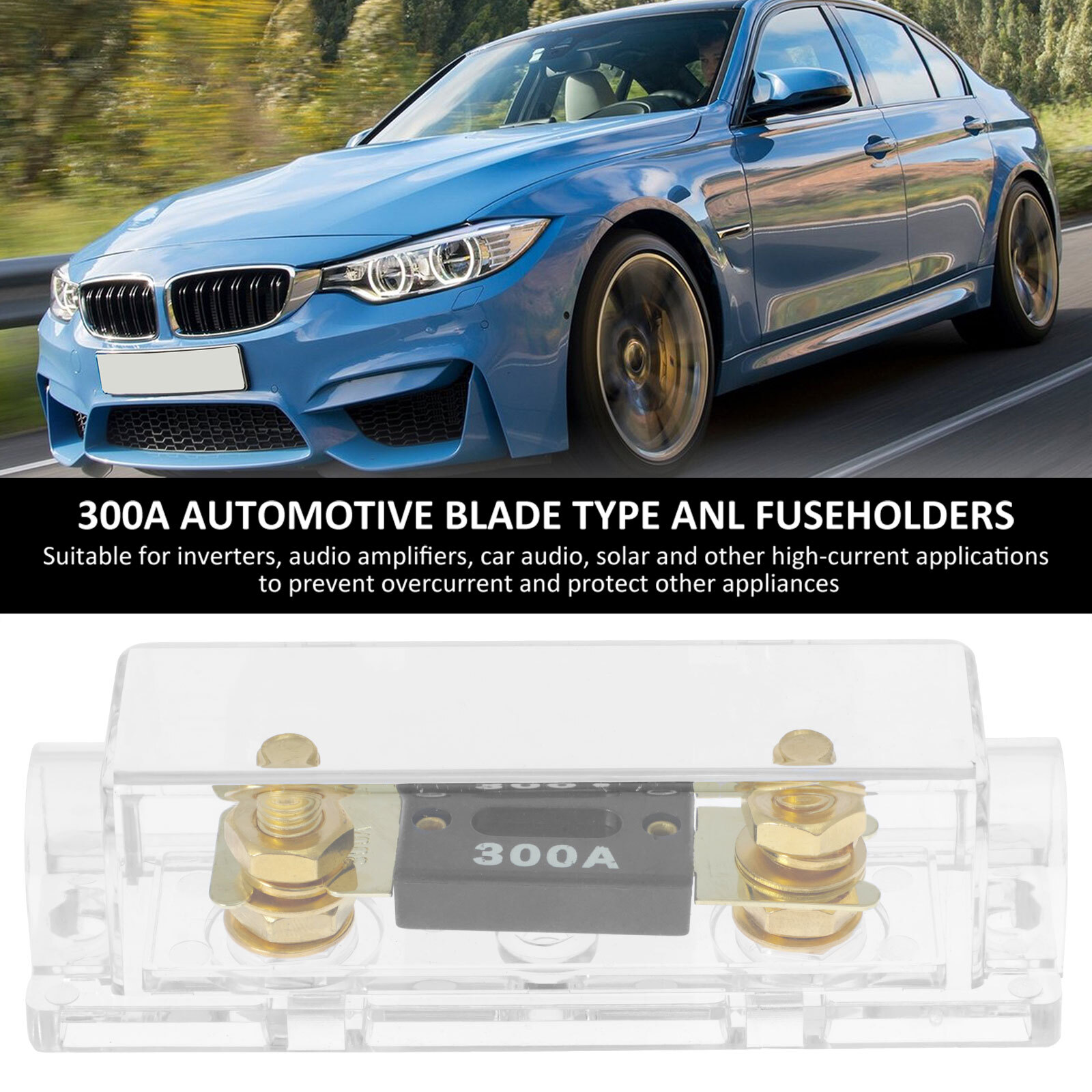 2Pcs 32V DC ANL Fuse Holder 1/0 /2/4 AWG Car Blade Case for Car Audio ...