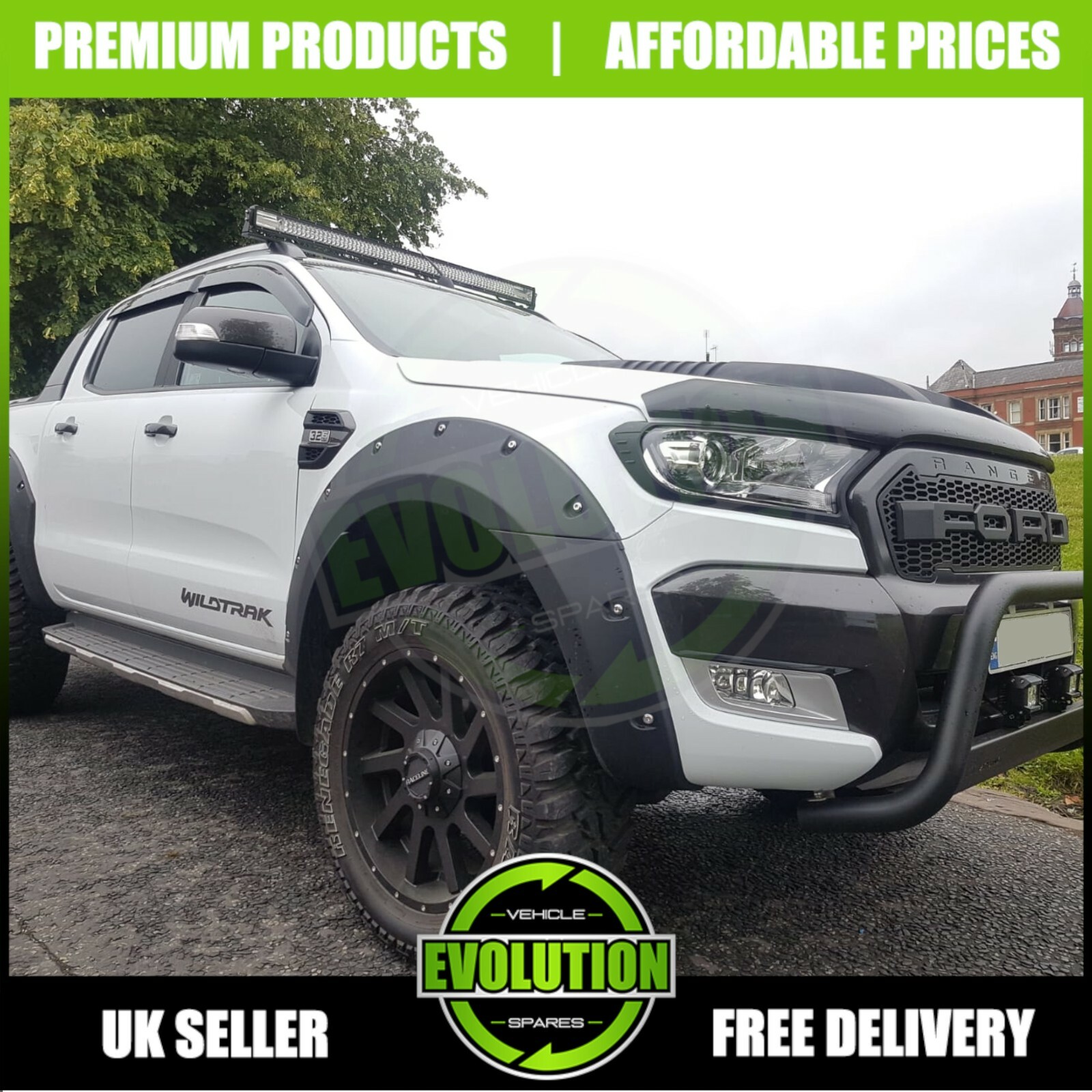 BONNET GUARD BUG DEFLECTOR TO FIT FORD RANGER T6 T7 2015-2022 PROTECTOR ...