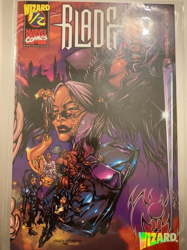 WIZARD No.1/2 BLADE (MARVEL COMIC !999) W/COA BART SEARS BILL ...