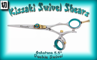 Kissaki Pro 5.5" Gokatana B DOUBLE SWIVEL Hair Cutting Salon Shears ...