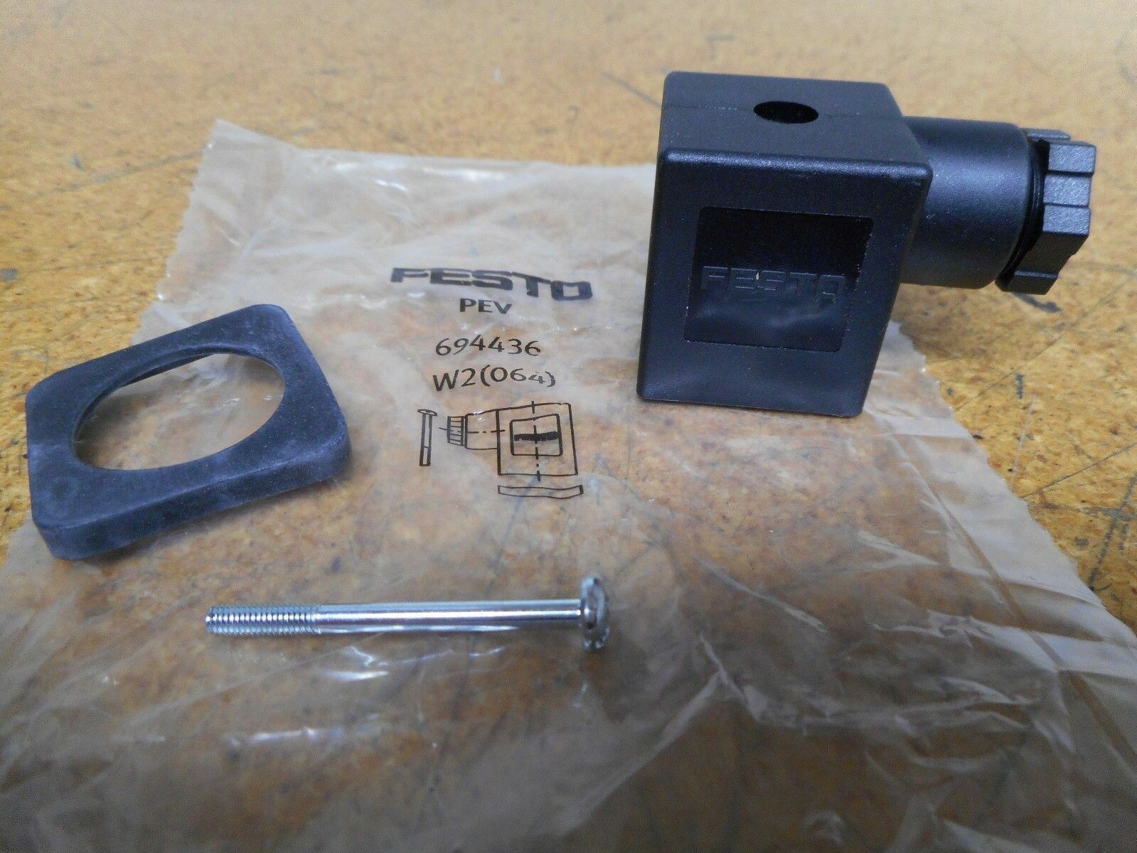 FESTO PEV 694436 W2(064) Solenoid Connector 10A 250V New | eBay