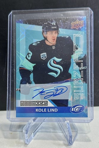 2021-22 UD ICE Subzero Rookie AUTO Kole Lind Seattle Kraken | eBay