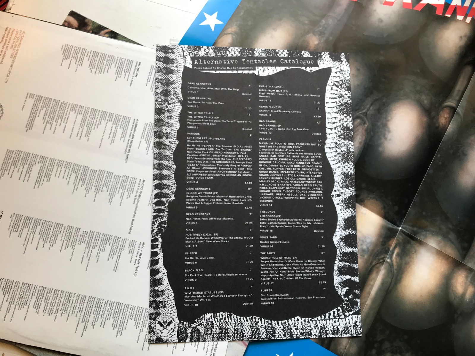 Dead Kennedys LP Frankenchrist w/BANNED POSTER +inrs uk '85 alt tent H ...