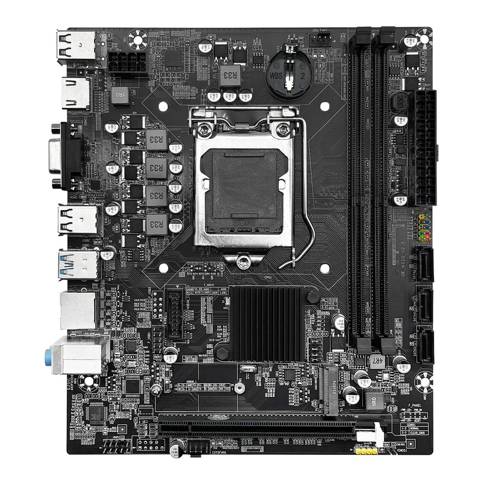 LGA 1151 Motherboard H110 with PCI-E 3.0, DDR4, SATA/NVME M.2 SATA 3.0 ...