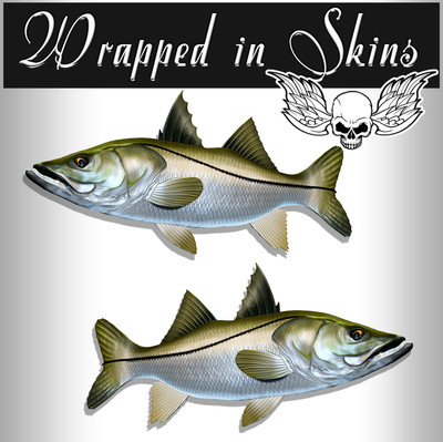 Fish Stickers Snook Decals Tackle Box RV Decals Fishing Stickers AFP ...