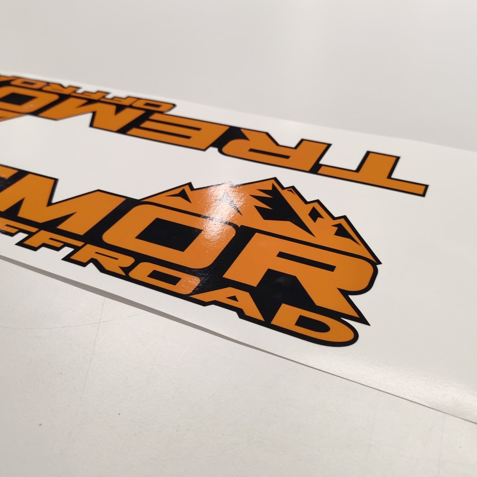 Tremor Offroad Aftermarket Replacement Orange Black Decals for Truck ...