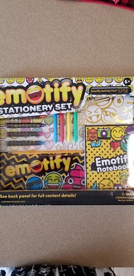 Emotify Stationery Set Plus Activity Fun W/Pouch, Notebook & Sticker ...