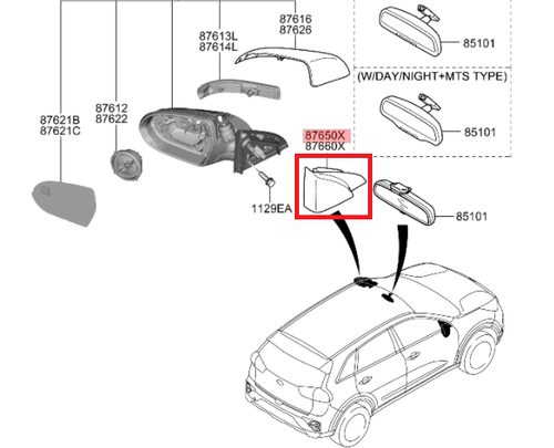 NIRO DE COVER ASSY-FR DR QDRNT INR,L 2016-2022 WAGON 1.6LPETROL ...