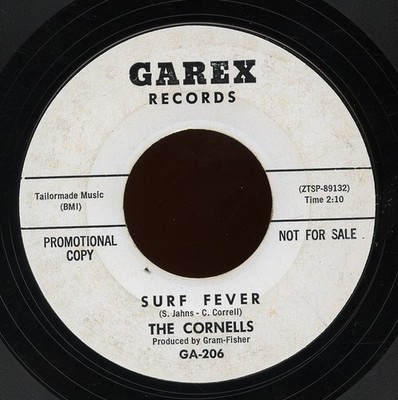 HEAR - Rare Surf 45 - The Cornells - Surf Fever - Garex Records # GA ...