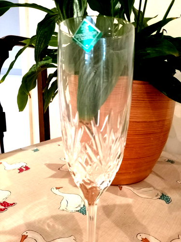 1980s EDINBURGH LEAD CRYSTAL TAY DESIGN FLUTE CHAMPAGNE GLASS 160ml ...