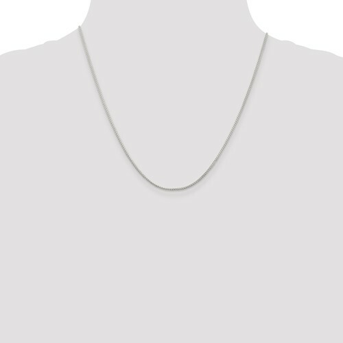 STERLING SILVER 1.25MM ROUND SPIGA WHEAT 20" CHAIN NECKLACE 20 INCH ...