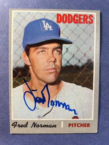 SIGNED FRED NORMAN 1970 TOPPS BASEBALL CARD AUTOGRAPHED - DODGERS | eBay