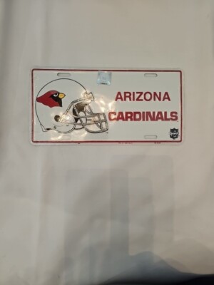 Vintage 1997 Arizona Cardinals Aluminum License Plate NFL Licensed New ...