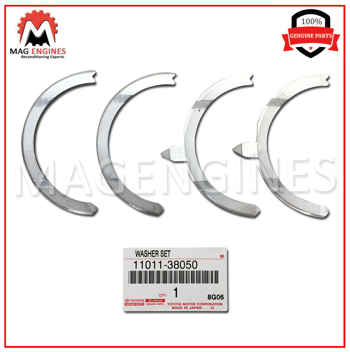 11011-38050 GENUINE OEM WASHER SET, CRANKSHAFT THRUST 1101138050 | eBay