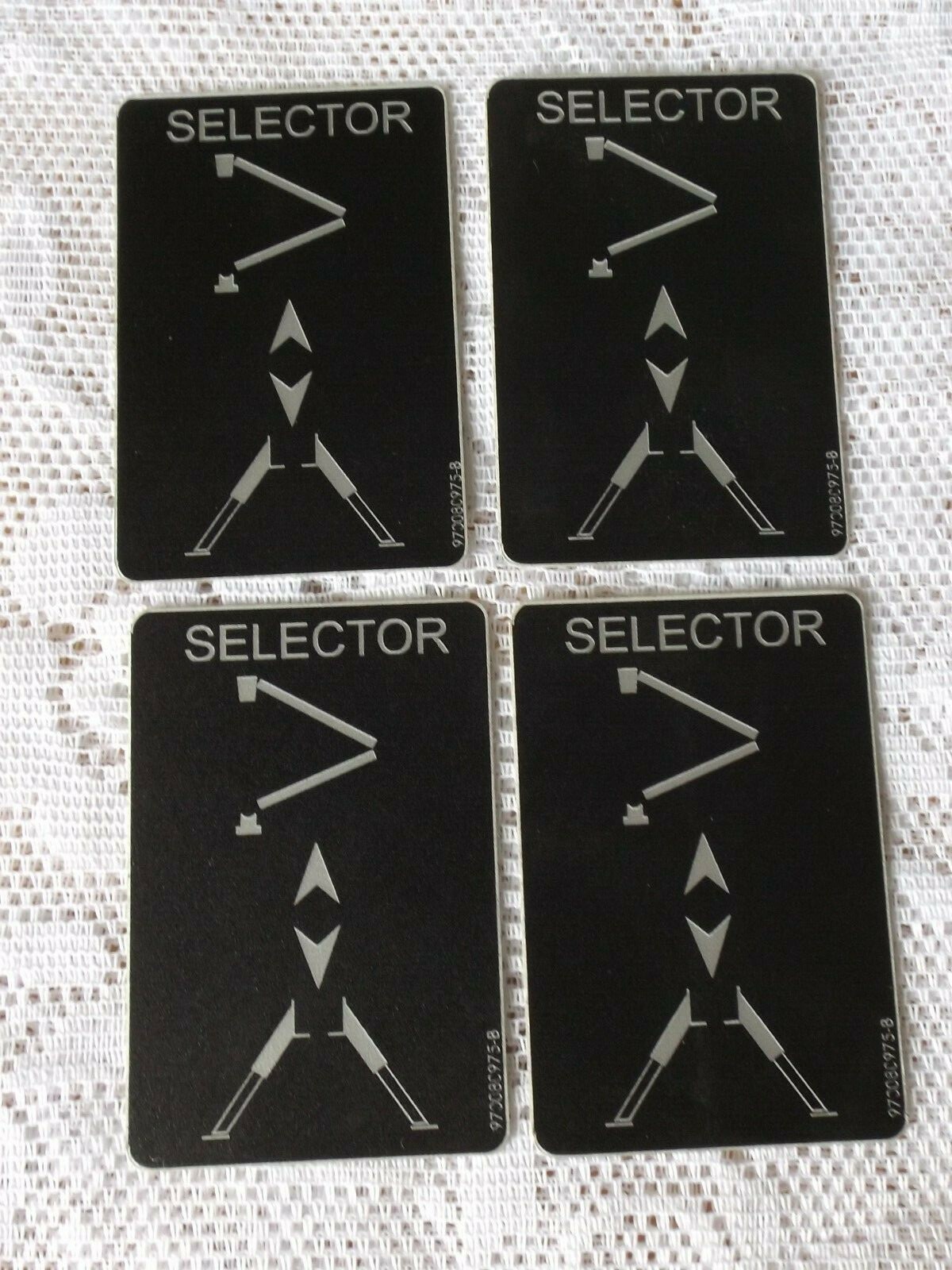 ALTEC SELECTOR PLACARD DECAL 970080975-B * NEW SET OF 4 * ALTEC AERIAL ...
