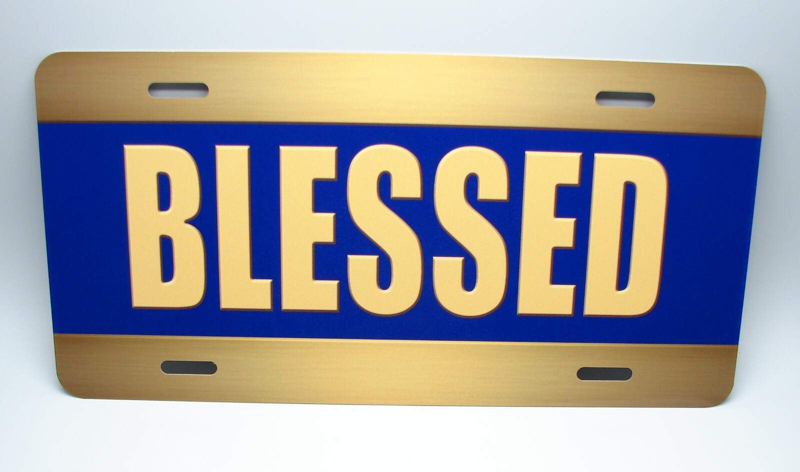 BLESSED METAL CAR LICENSE PLATE. JESUS CHRISTIAN RELIGIOUS CAR LICENSE ...