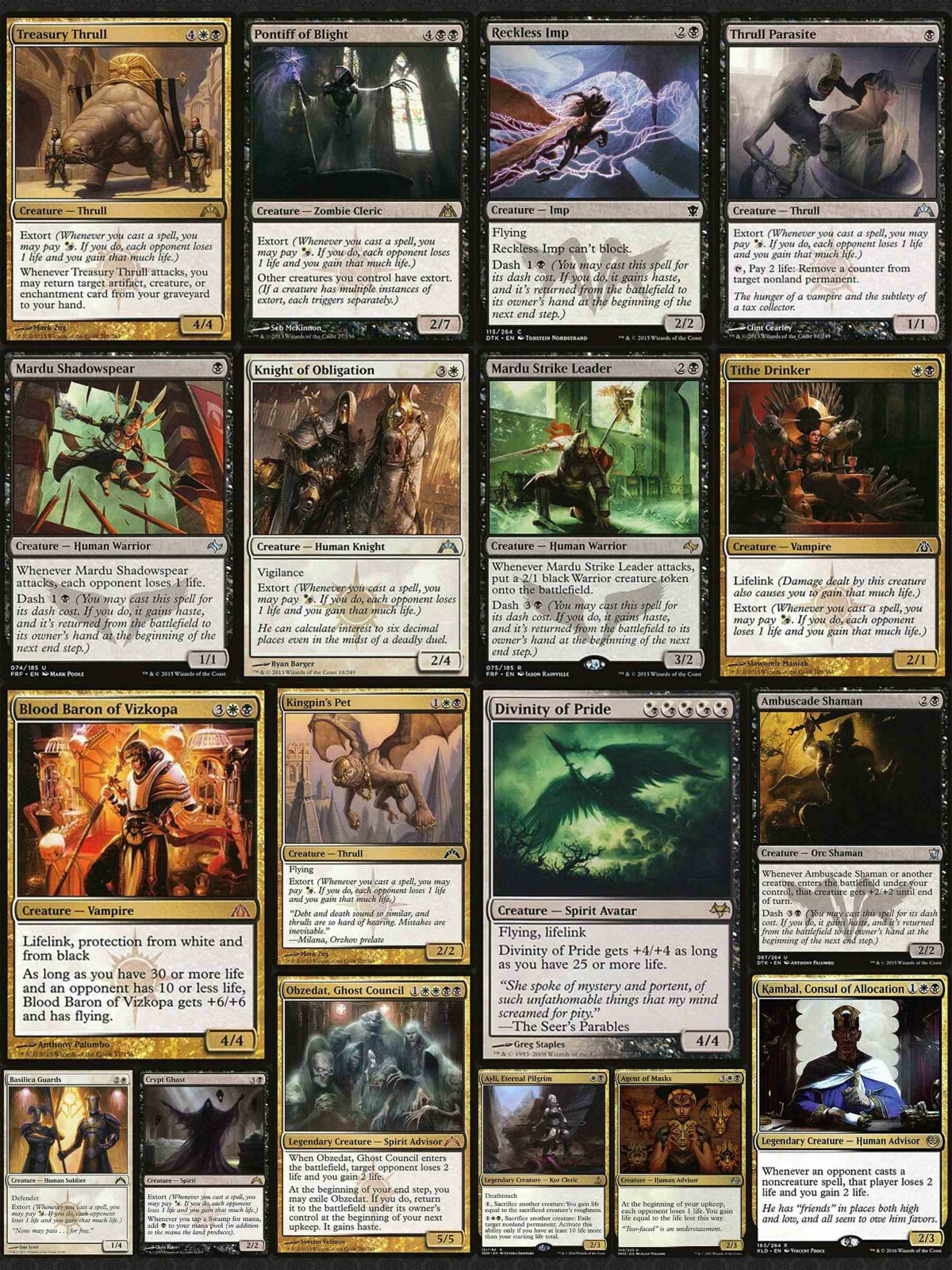 Obzedat Orzhov Extort Commander Deck MTG Magic EDH *Life Gain /Life ...