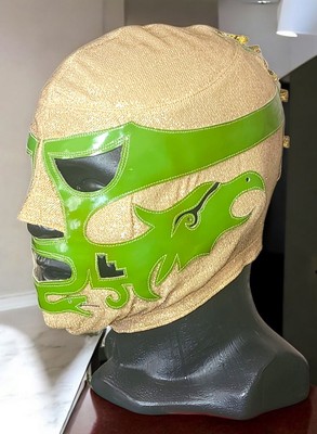 Canek pro Antique Gold Lame luchador mask made by Alejandro "Puebla ...