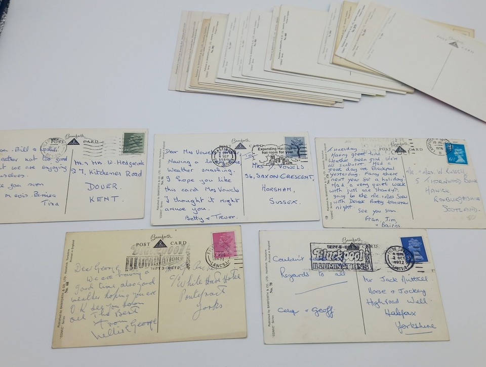Vintage Private Collection Bamforth Postcards Saucy Humour Comic ...