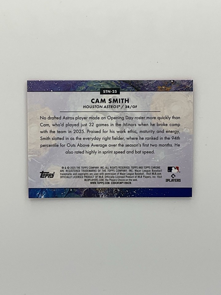 2025 Topps Cosmic Chrome Cam Smith Stars In The Night Lunar /10 - From ...