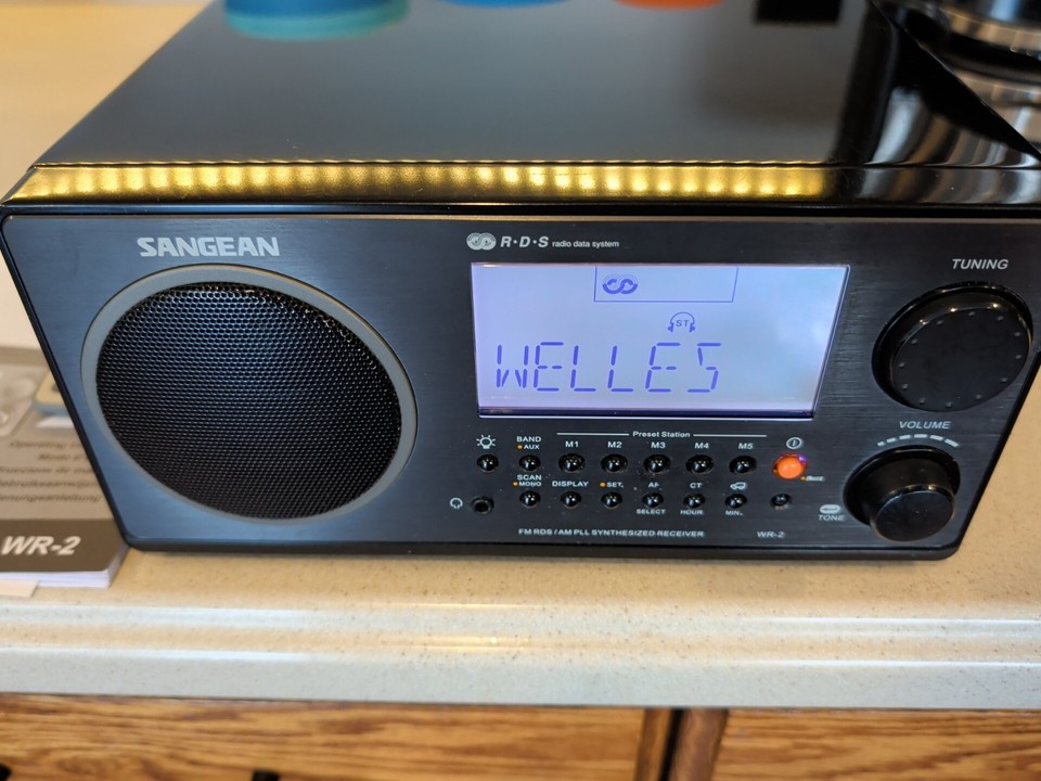 SANGEAN WR-2 TABLETOP RADIO AM/FM/RDS DIGITAL TUNING RECEIVER CLOCK ...