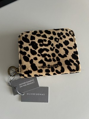 Oliver Bonas Lola Leopard Textured Zip Around Purse Rrp £30 Bnwt | eBay UK
