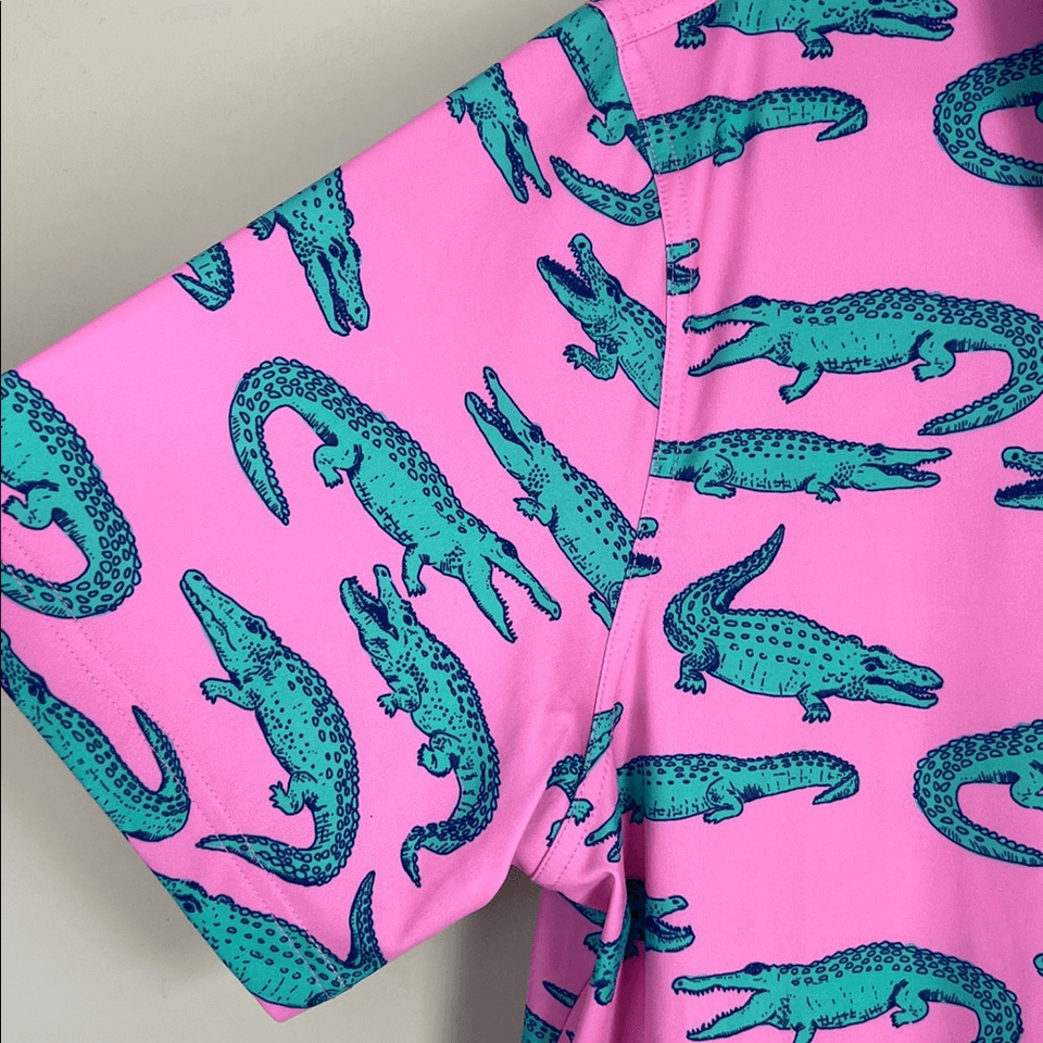 Chubbies Alligator Print Tailored Polo Shirt Size XL NWT | eBay