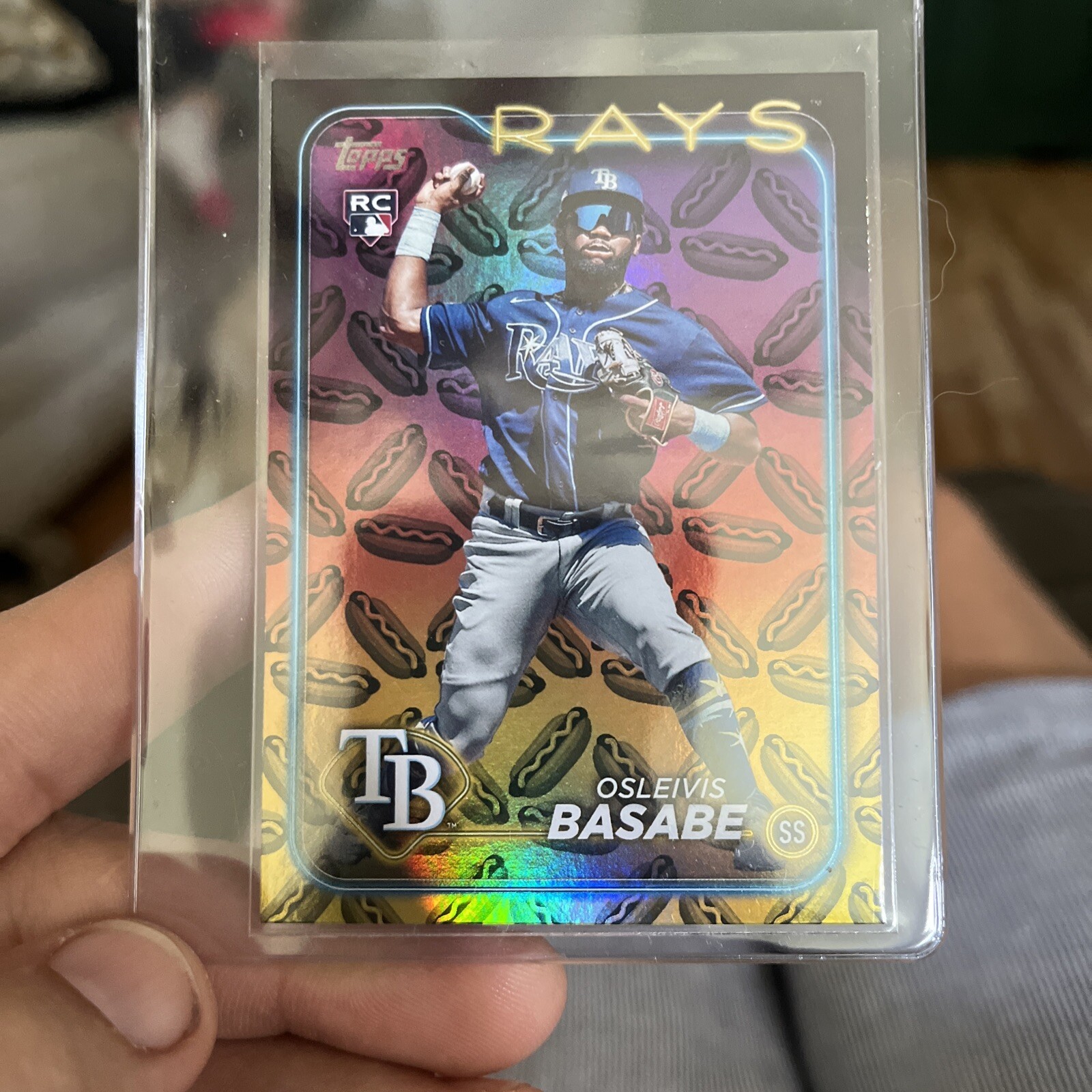2024 Topps Series 2 Osleivis Basabe Hot Dogs RC; Tampa Bay Rays | eBay
