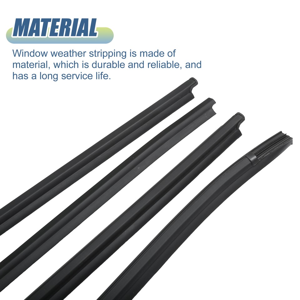 4 Pcs Window Glass Seals No.681610K010/681620K010 for TOYOTA HILUX SR5 ...