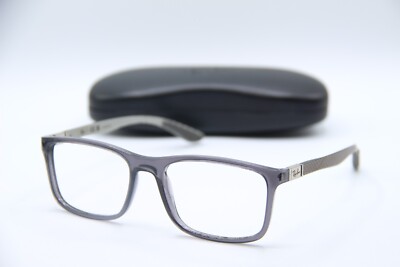 NEW RAY-BAN RB 8908 8061 GREY CARBON FIBER AUTHENTIC EYEGLASSES W/CASE ...