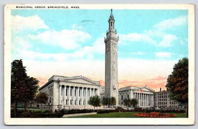 Massachusetts Springfield Municipal Group Vintage Postcard POSTED | eBay