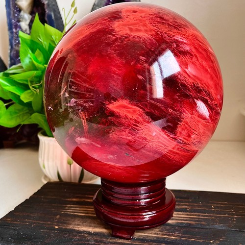 27.84LB Natural Red melting stone crystal Ball Quartz Crystal Sphere ...