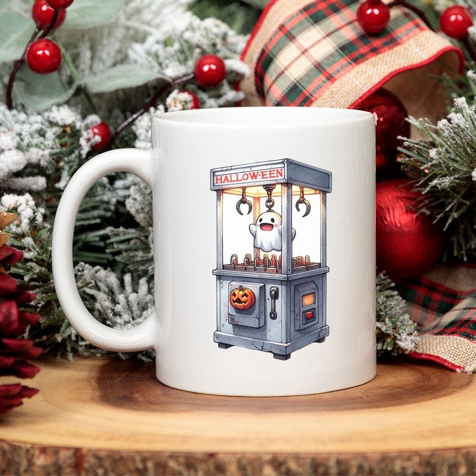 12x Halloween Claw Machine Ghost Vinyl Sticker Decal Tumbler Wine Glass ...