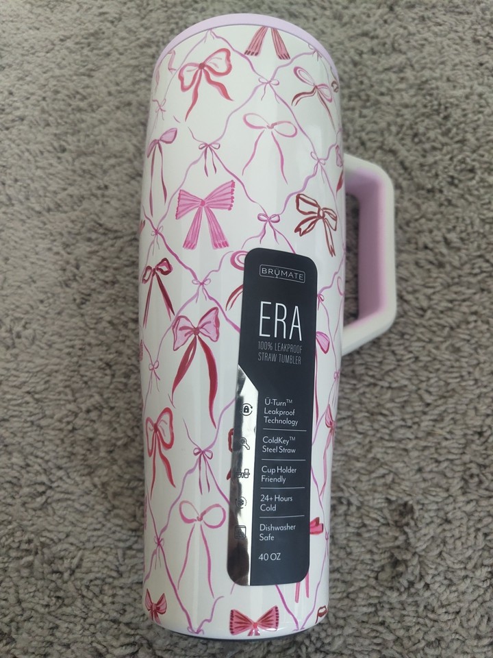 BruMate 40 oz. Bow Era Straw Tumbler Water Bottle, Color: Bows Pink | eBay
