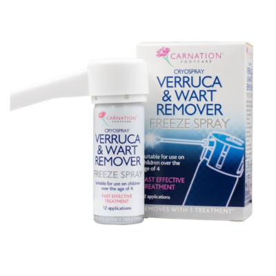 Carnation Verruca & Wart Remover Freeze Spray - 12 Applications ...