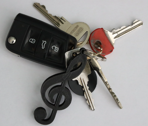 G-Clef Music note Keychain [3D Printed] [FREE SHIPPING] | eBay