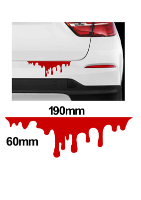Blood Drip x 2 Funny Sticker/Decal Car, Van, bumper door, window | eBay UK