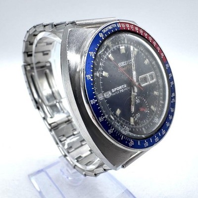 Seiko 5 Sports Speed-Timer 6139-6000 Automatic Chronograph Pepsi Blue ...