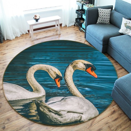 3D Lake Water White Swan O218 Animal Non Slip Rug Mat Elegant Photo ...