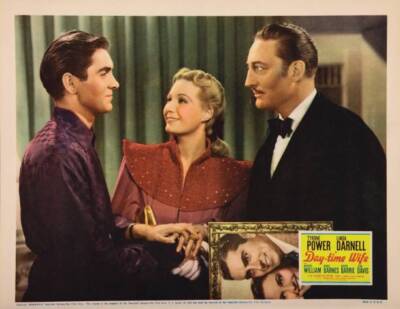 Day-time Wife lobby card Tyrone Power Wendy Barrie Warren William 1939 ...