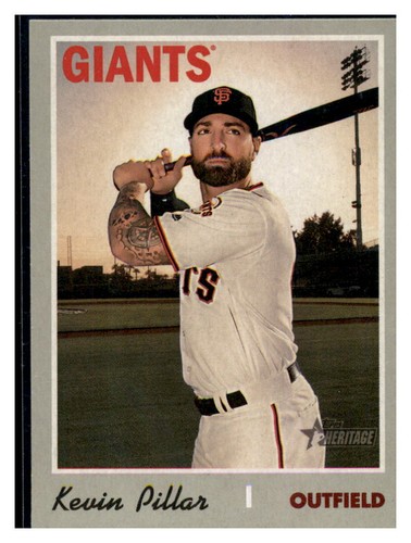 2019 Topps Heritage High Number Flip Stock #598 Kevin Pillar Baseball ...