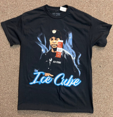 Ice Cube T Shirt Men's Size Medium Black Graphic Tee Music Rapper Hip ...