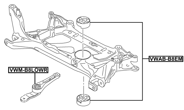 VWAB-B8EM Febest SUBFRAME BUSHING 5Q0198037A | eBay
