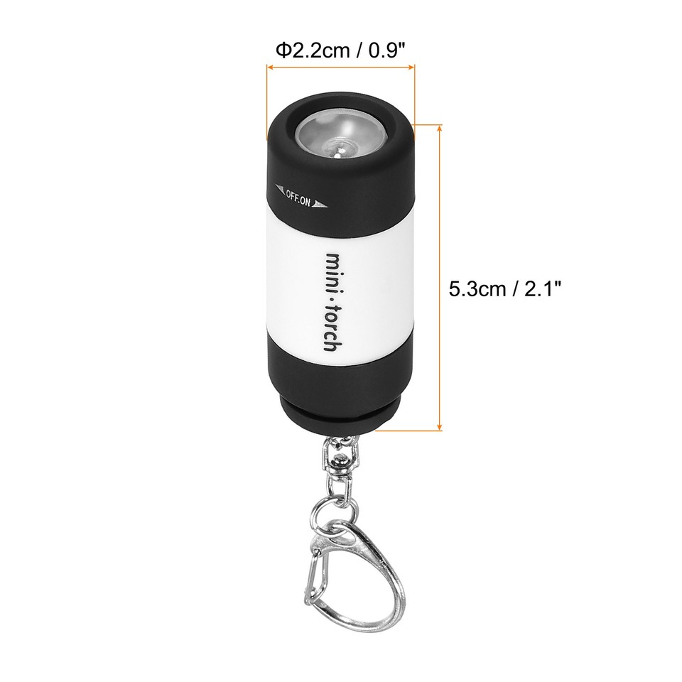2.1" Mini Rechargeable LED Keychain Flashlight USB Charging White | eBay UK