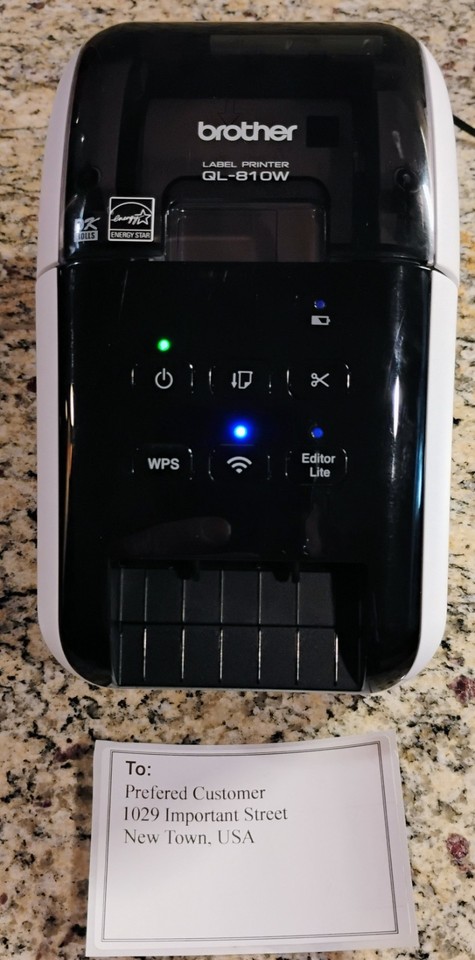 Brother QL-810W Ultra-Fast Wireless Label Printer USB, With Cables ...