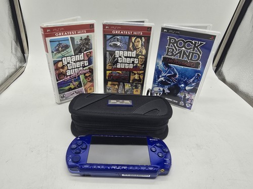 Sony Psp 2001 Console Blue With Games | eBay