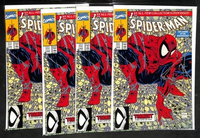 Spider-Man #1 Lot X4, the most homaged cover by Todd McFarlane Key Raw ...